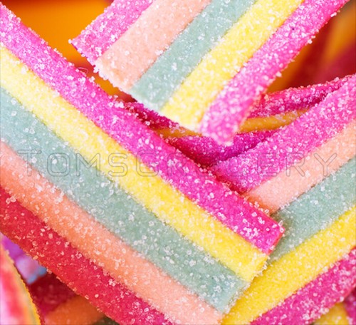 ZOZOLE Hello Zelo Rainbow Sour Sugar Coated Belts Ribbons Gummi Candy ...