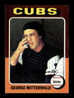 1975 Topps #411 George Mitterwald Chicago Cubs EX-MT+ Baseball Card ...