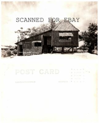 1930s Philippines Native Nipa Shack Manila RPPC VINTAGE Real Photo ...