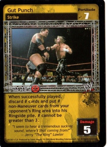 WWE: Gut Punch (SS2) [Played] card type Strike Raw Deal Wrestling WWF ...