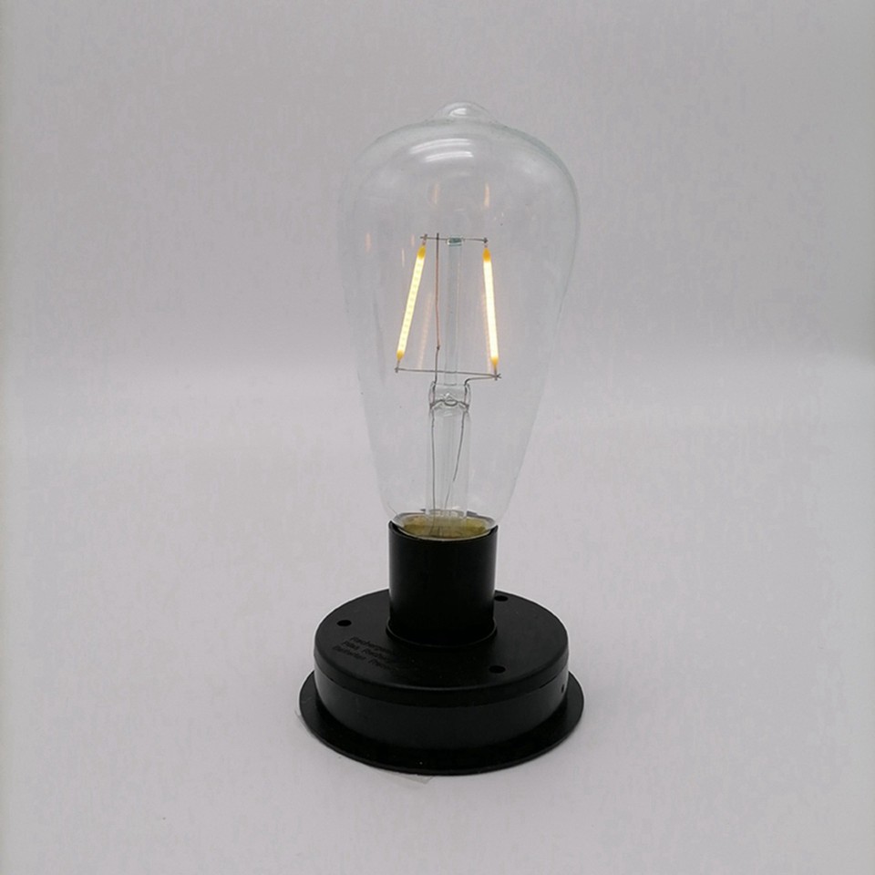 4Pc Solar LED Filament Bulb Lamp 2800K Automatic Light Sensors8886 ...