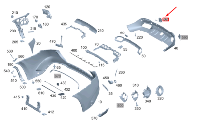 MERCEDES-BENZ GLE W167 Rear Bumper Tow Eye Cover A1678852703 NEW ...