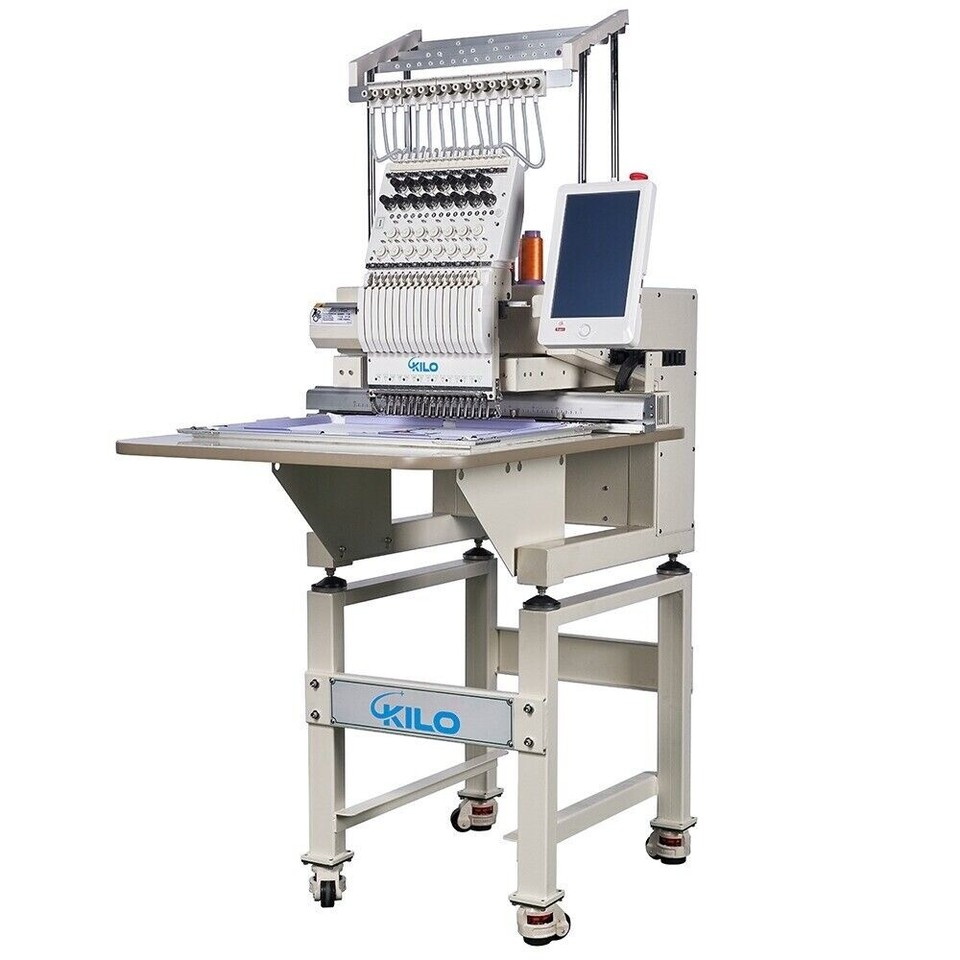 Commercial Embroidery Machine w/ 15 Needle 13"x20" LCD Pattern Laser ...