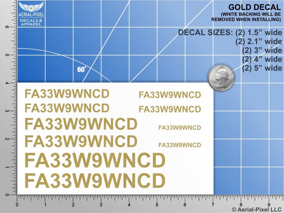 FAA Drone Registration Number Decals for DJI Air 3S, Mavic 3, Mavic 4 ...