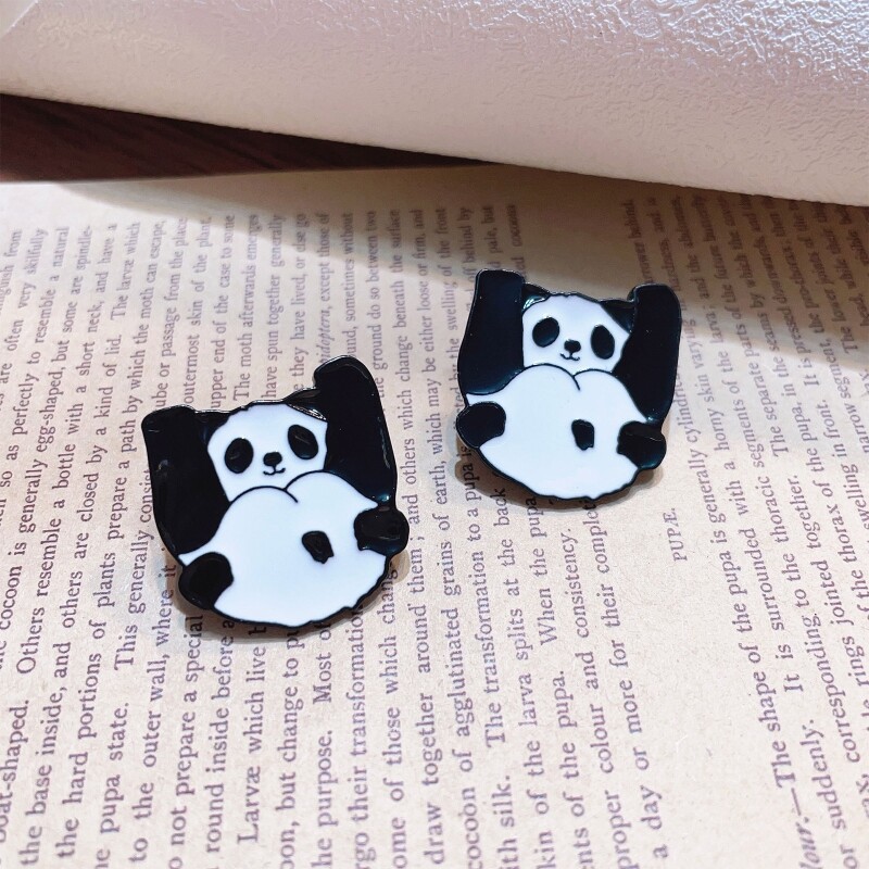Enamel Pin for Men and Women Panda Lapel Badge Brooch Couple Pins | eBay