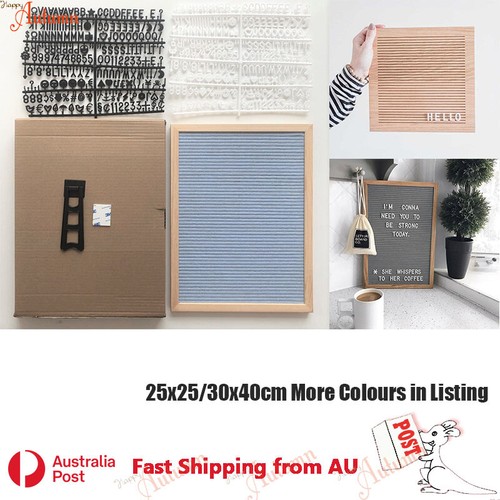 Home Retro Letter Board Wooden Frame Message Felt Note Memo Wall Deco ...