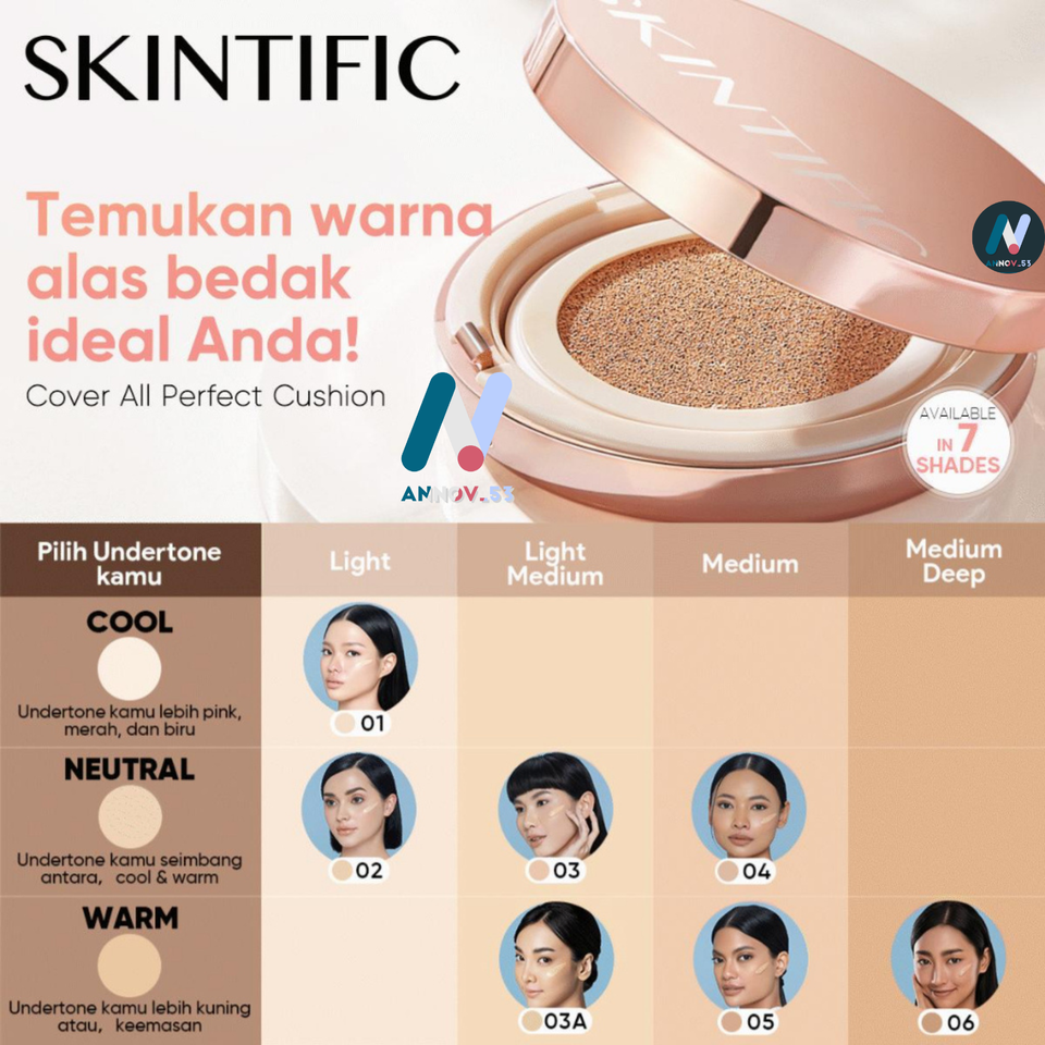 SKINTIFIC Perfect Cushion Full Coverage SPF35 PA++++ Waterproof #04 ...