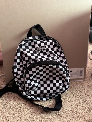 Vans Checkered Mini Backpack And Flower Purse | eBay