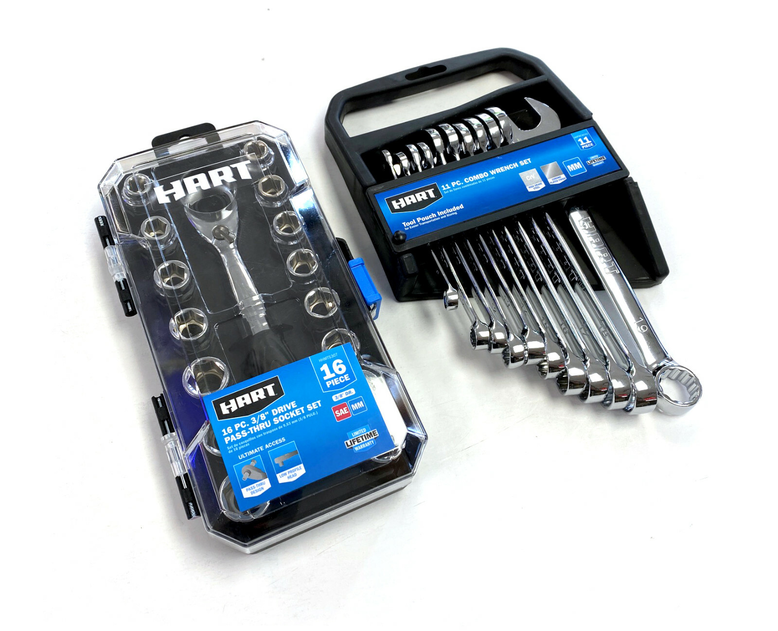 HART HHMTS307 HART 16-Piece 3/8-inch Drive Pass-Thru Socket & 11 Pc ...