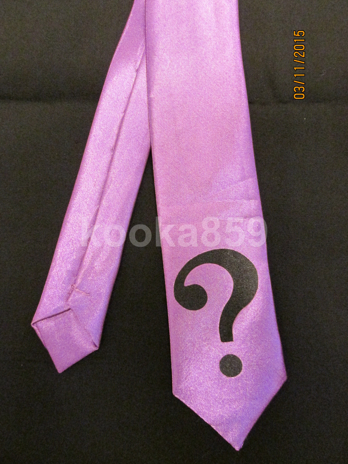 RIDDLER inspired COSTUME TIE 2" QUESTION MARK SYMBOL Arkham Cosplay ...