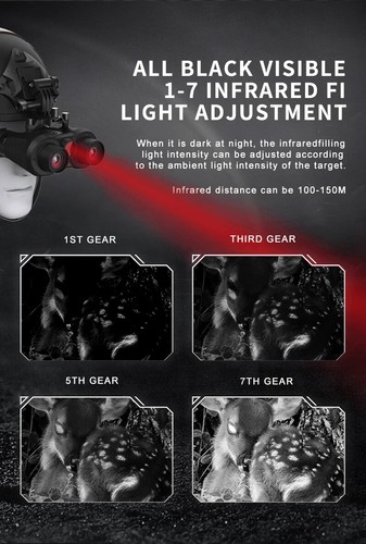 3D VR Night Vision Binocular Helmet Mounted 6X Digital IR Night Vision ...