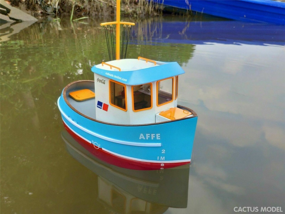 DIY Q3 Mini Tug 1:18 Harbor Tug 300 Mm RC ABS Wooden Ship Model Kit | eBay