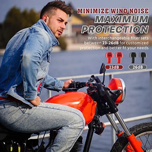 Motorcycle Ear Plugs Reusable High Fidelity Ear Plugs for Wind Noise ...