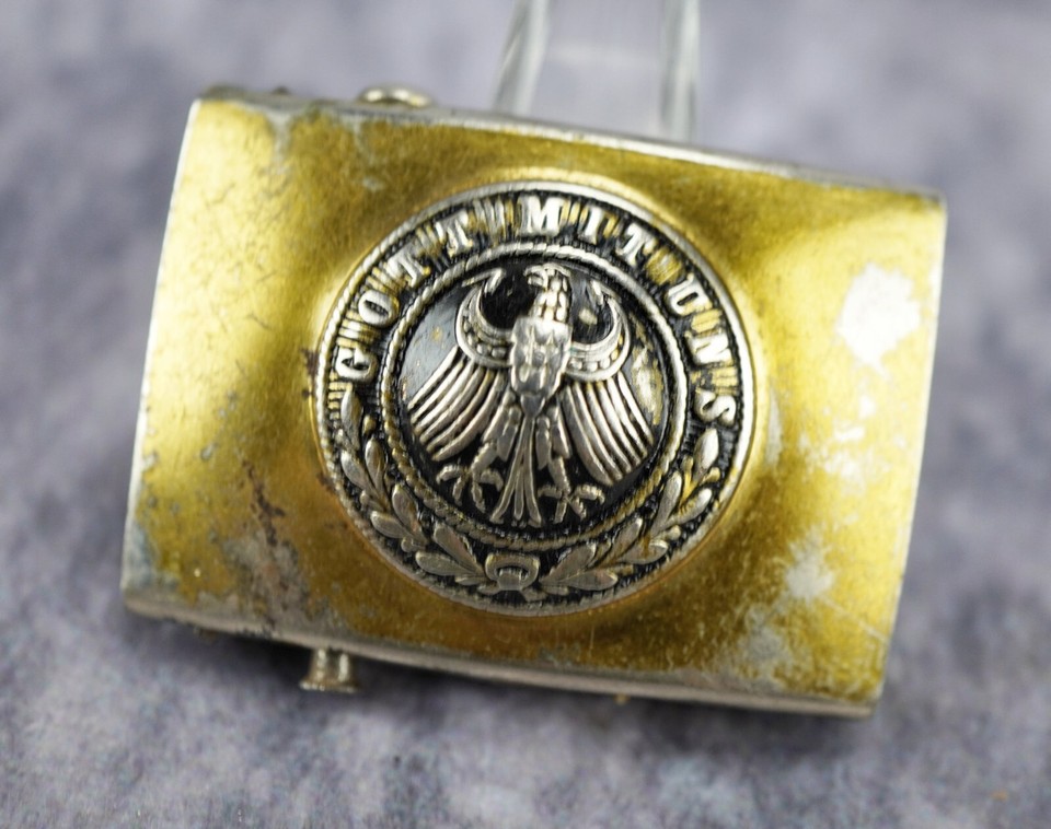 WWII WW1 German belt buckle gott mitt uns army military child sized vet ...