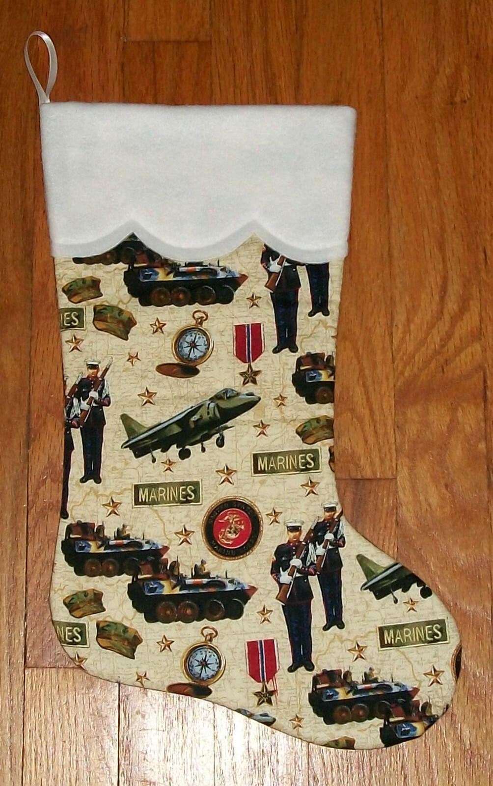 NEW Uniq One of a Kind Handmade Christmas Stocking Boot Military US ...