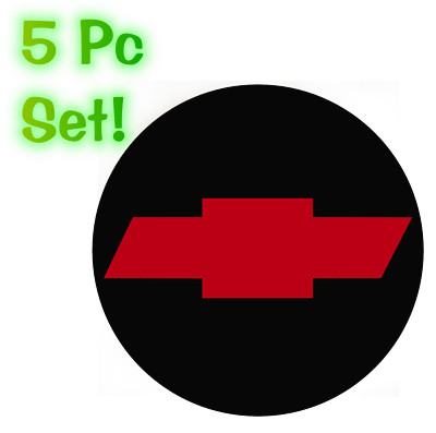 Chevy Solid Bowtie Wheel Center Cap 3.5" Overlay Decals Choose Colors 5 ...