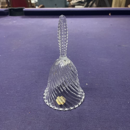 Vintage Crystal Glass Bell Chung Chung 24 % Lead Crystal Bell Swirl ...