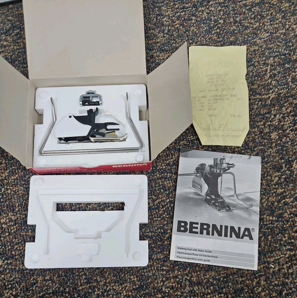 Bernina Walking Foot Genuine Original With Seam Guide Switz 008 372 ...