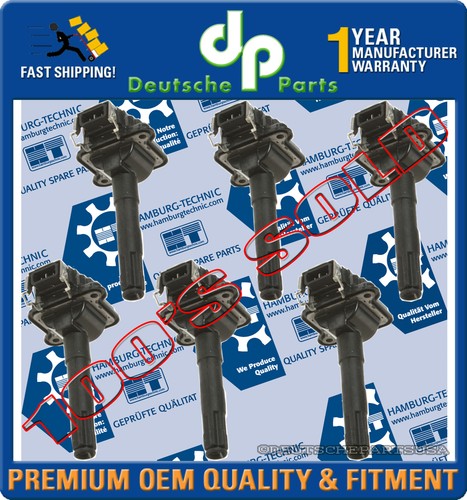 AUDI A6 QUATTRO S4 ALLROAD 2.7 2.7T V6 IGNITION COIL COILS 6 x 058 905 ...