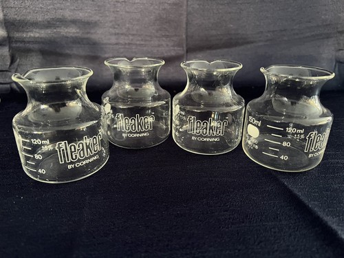 Pyrex By Corning 4 Fleaker Beakers 150 ml Each | eBay
