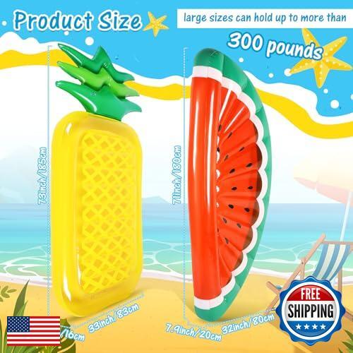 Libima 2 Pcs Giant Pool Floats Large Fruit Food Float Inflatable ...