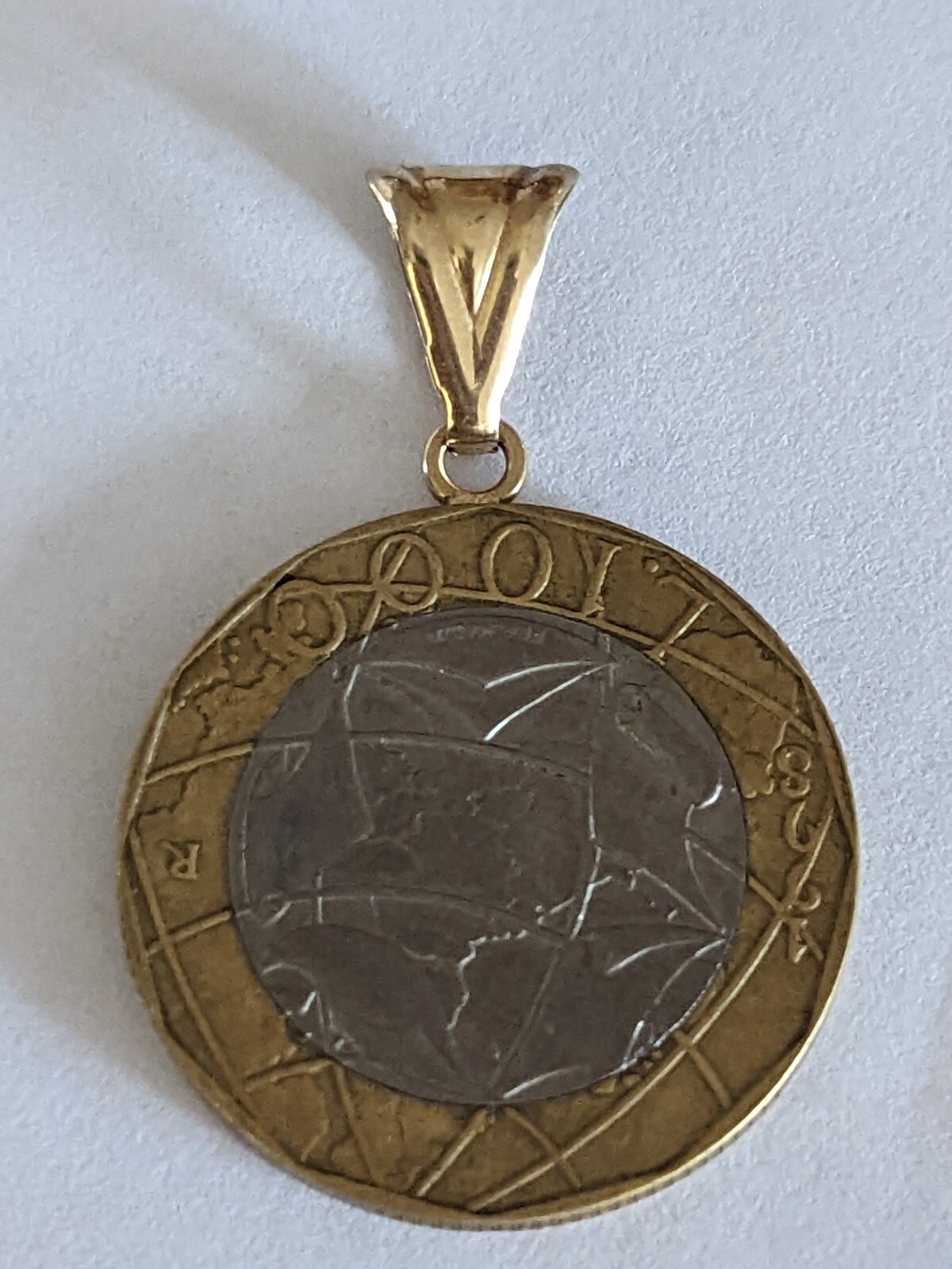 14k Repvbblica Italiana L.1000 Coin Pendant For Neckl… - Gem