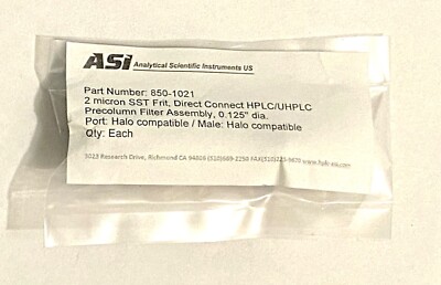 ASI 850-1021 Analytical Scientific Instruments 2 Micron SST Frit 0.125 ...