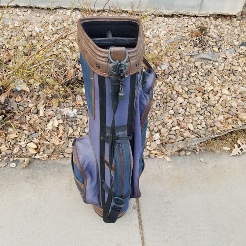 MIZUNO GOLF BAG 6 Way Divider Cart Back Leather Trim Omega Lite | eBay