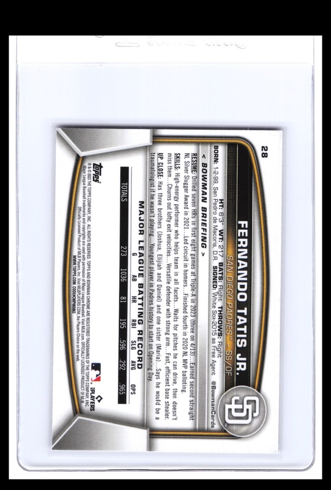 2023 Bowman Chrome - Fernando Tatís Jr. #28 | eBay