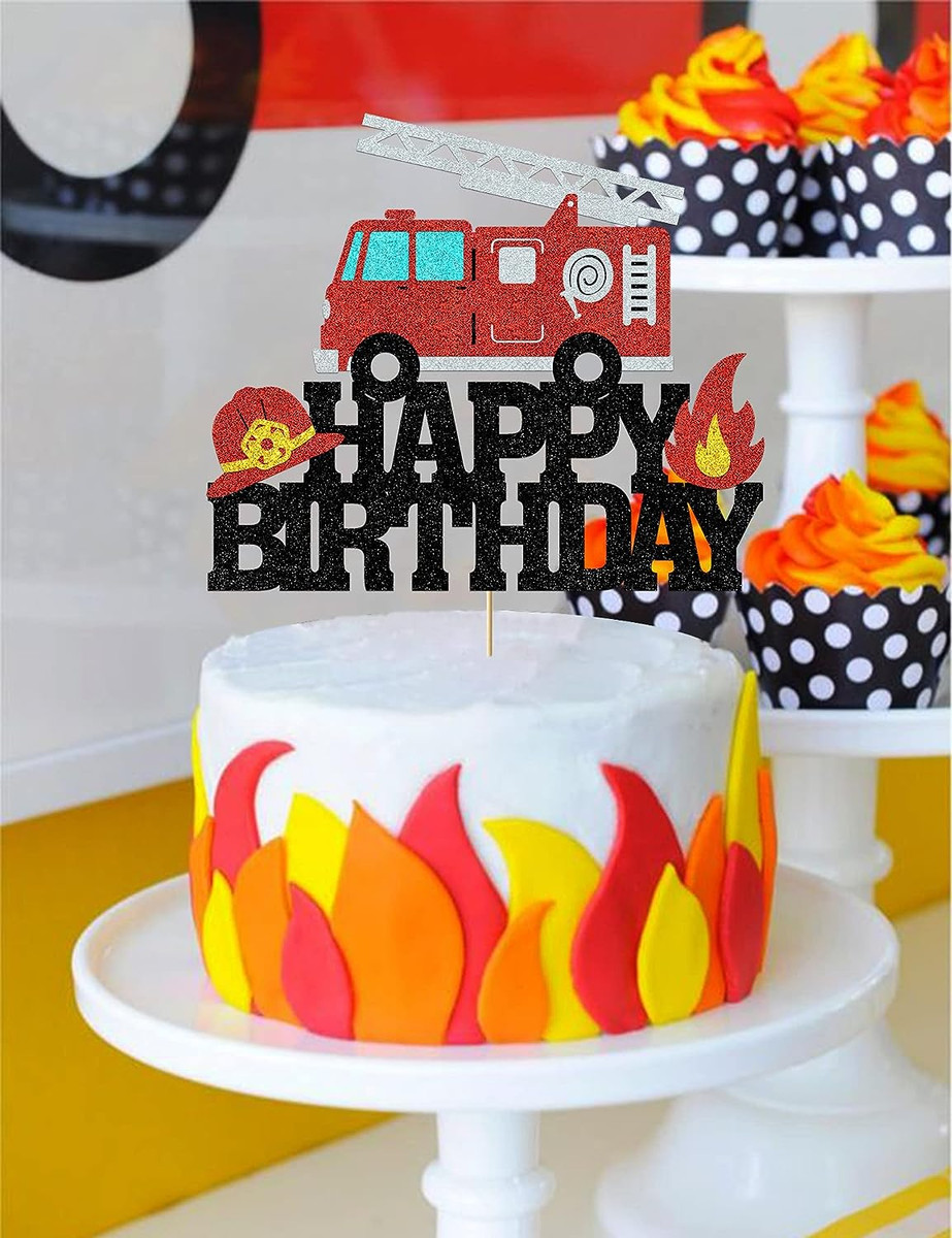 Happy Birthday Fireman Cake