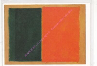 Postcard Art Mark Rothko Green And Tangerine On Red | eBay