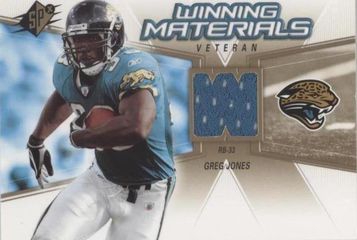 2006 SPx - Winning Materials Veteran Greg Jones #WMV-GJ (MEM) for sale ...