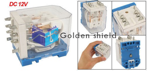 JQX-40F-2Z Coil PCB General Purpose Power Relay DPDT 8 Pin 40A DC 12V ...