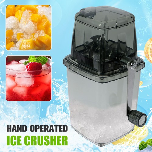 Manual Ice Crusher Portable Hand Crank Ice Shaver Mini Rotary Ice ...