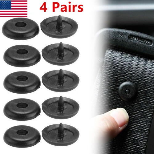 4 Pairs Car Seat Belt Stopper Spacing Limit Buckle Clip Retainer Stop ...