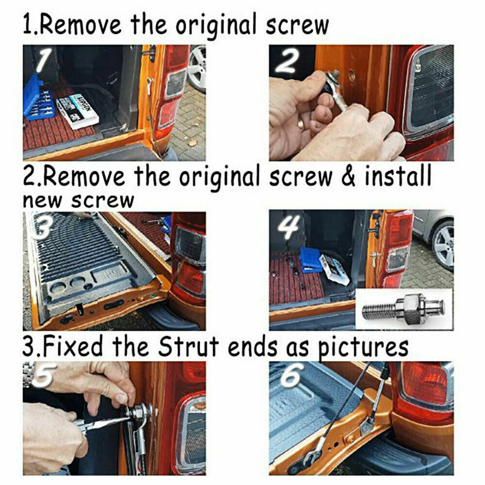 2X Rear Tailgate Struts Easy Slow Down fit for Ford Ranger PX XLT T6 ...