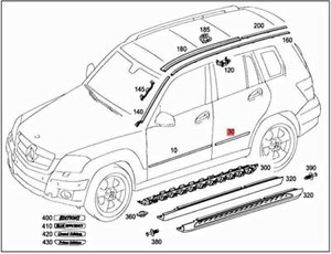 Genuine MERCEDES X204 GLK-CLASS X204 Trim strip 2047300380 | eBay