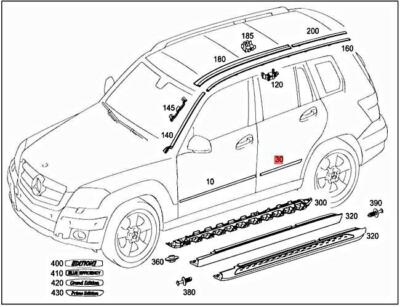 Genuine MERCEDES X204 GLK-CLASS X204 Trim strip 2047300380 | eBay