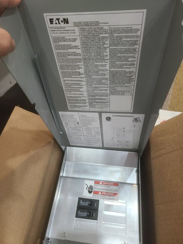 NEW EATON CHR9N9NSU Outlet Bottom Meter Panel Outdoor RV 125A, 2 GFI ...