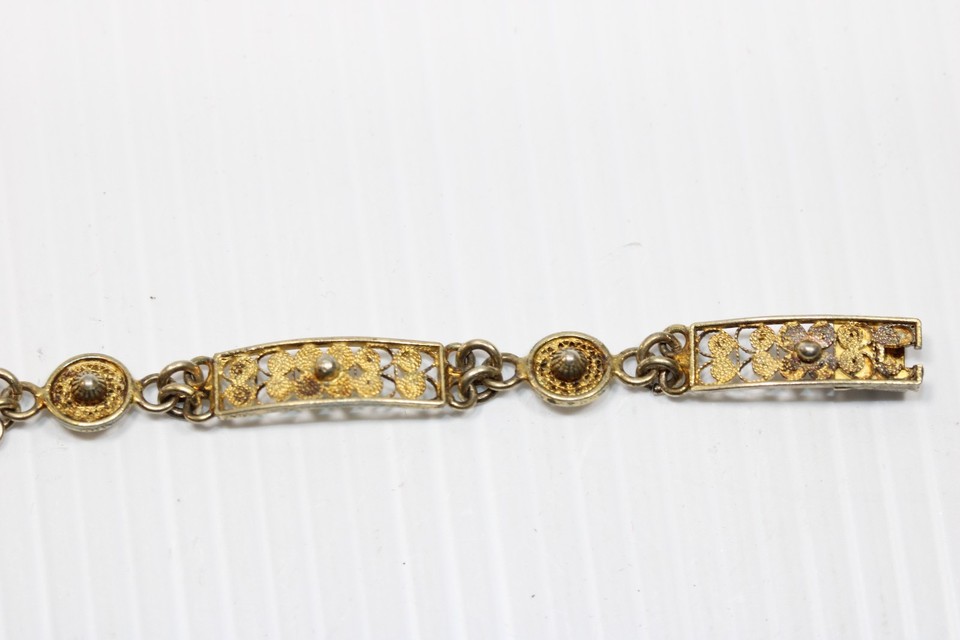 European 800 Silver Gold Gilt Delicate Filigree Hand Carved Shell Cameo ...