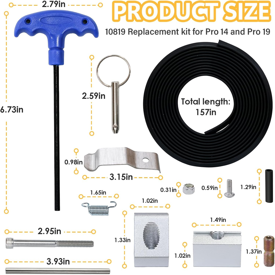 Upgraded 10819 Brake Tune up Kit, Replacement Brake Parts for Tapco Pro ...