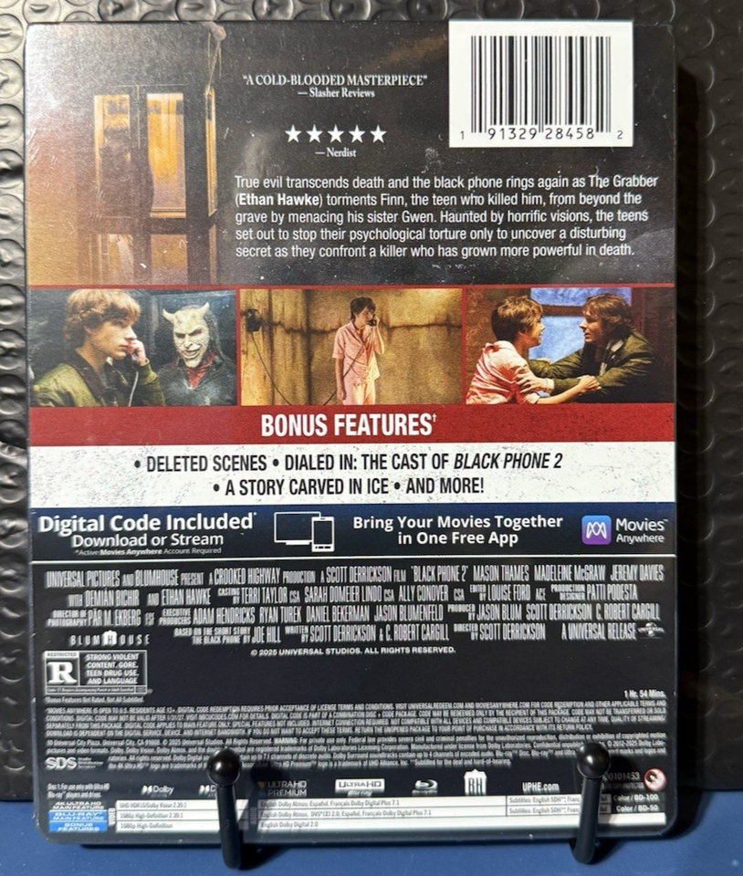 BLACK PHONE 2 (4K UHD + BLU-RAY + DIGITAL* - LIMITED EDITION STEELBOOK ...