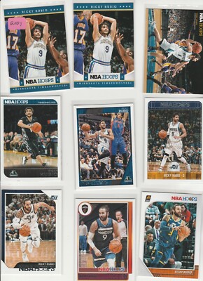 RICKY RUBIO HOOPS RAINBOW LOT (9) INSERTS PARALLELS GLOSSY 2012-2020 | eBay