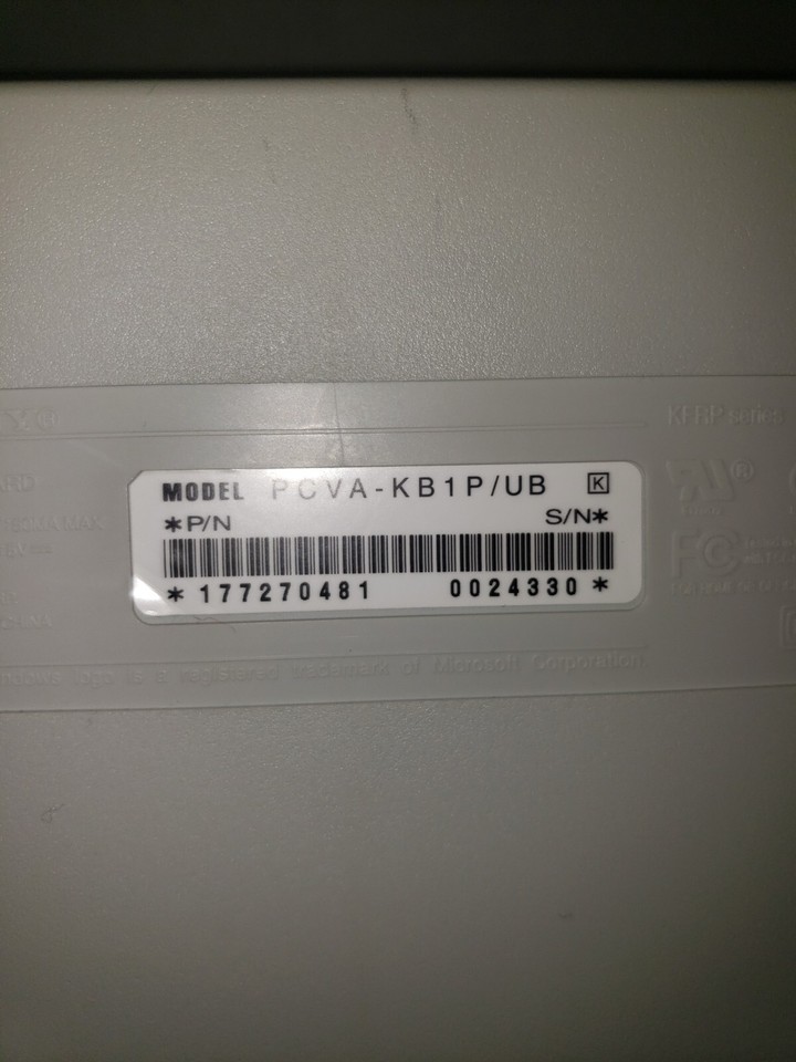 Rare Vintage Sony PCA-KB1P/UB-Key PS/2 Wired Multimedia Keyboard | eBay