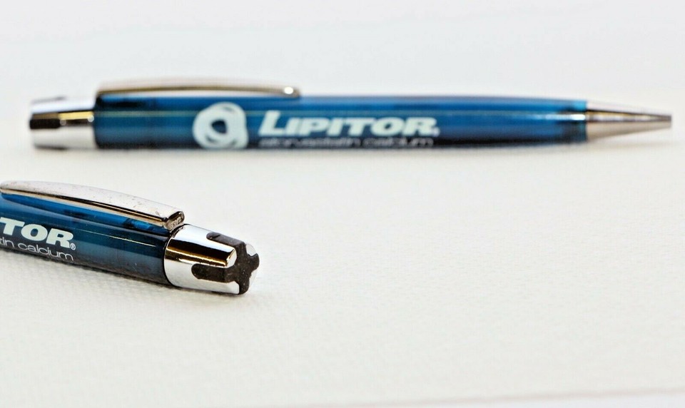 Drug Rep Pens 3 ( Lipitor ) Translucent Blues Metal and Plastic New | eBay