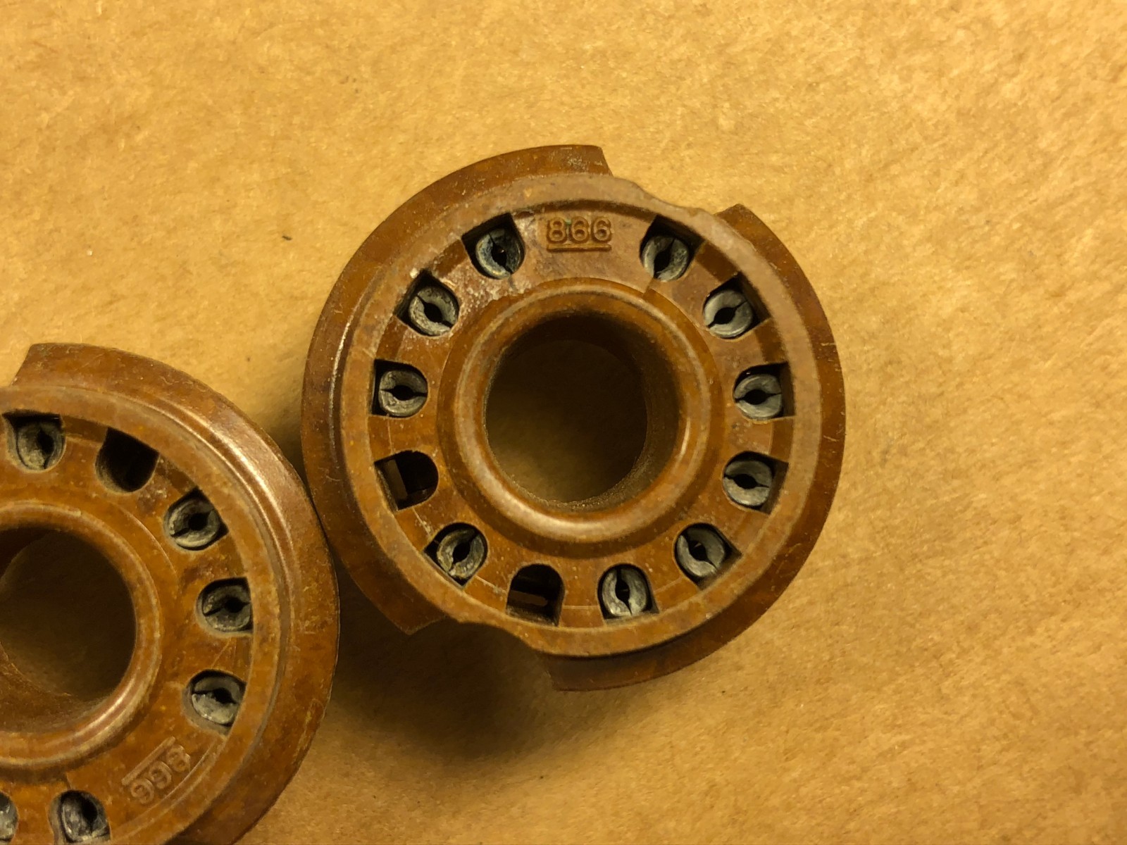 2 NOS Vintage 12-Pin Compactron Vacuum Tube Sockets PC MOUNT Ham Radio ...