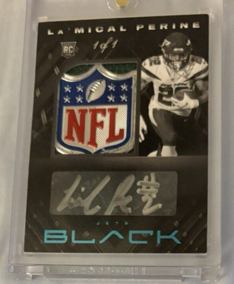 2020 Panini Black Football Rookie NFL Shield Logo Patch Auto #1/1 | eBay