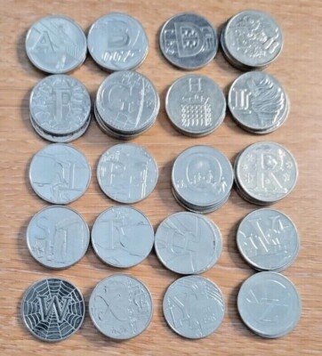 2018 A-Z Alphabet 10p Ten Pence Coin Angel Bond Fish Oak Robin Tea Web ...