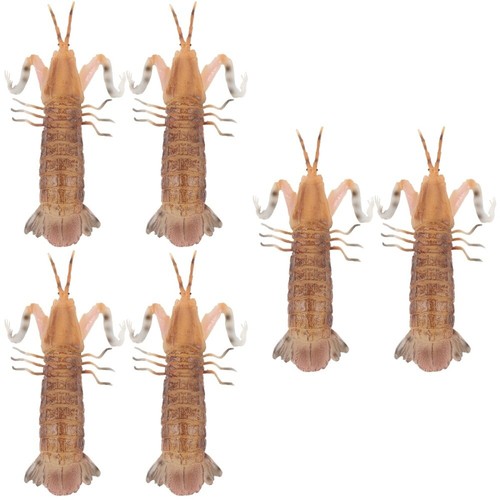 6 pcs Artificial Shrimp Model Fake Shrimp Model Simulated Shrimp ...