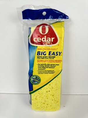 O Cedar Big Easy Flat Sponge Mop Refill Super Absorbent Sponge NOS NIB ...